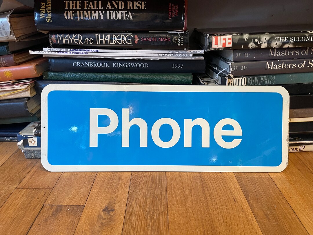 Vintage Telephone Payphone Sign, 1980's Sign, Blue Phone Sign, Collectible Public Sign - Etsy