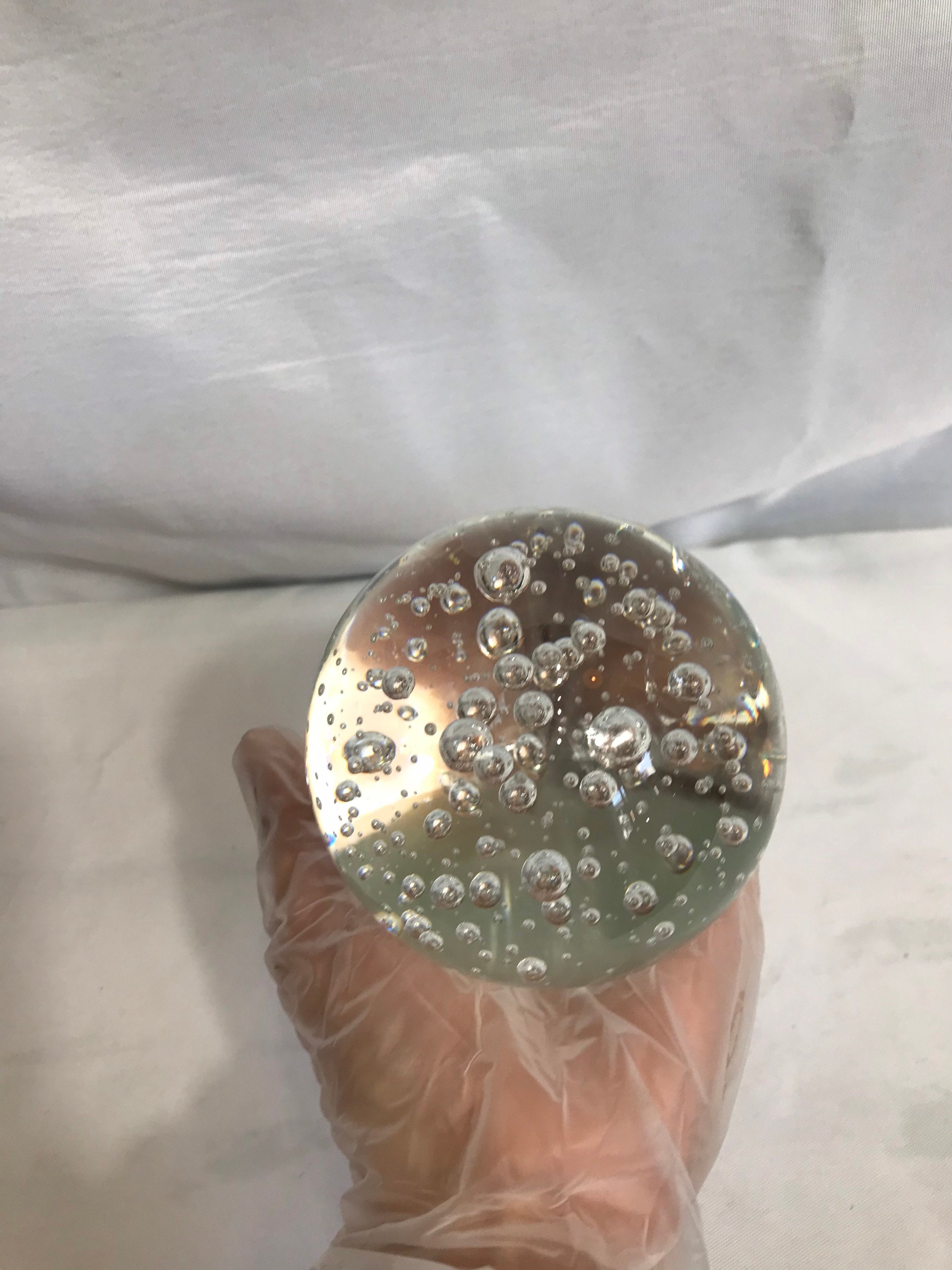 Vintage Clear Bubble Paperweight Home Decor Office Decor - Etsy UK