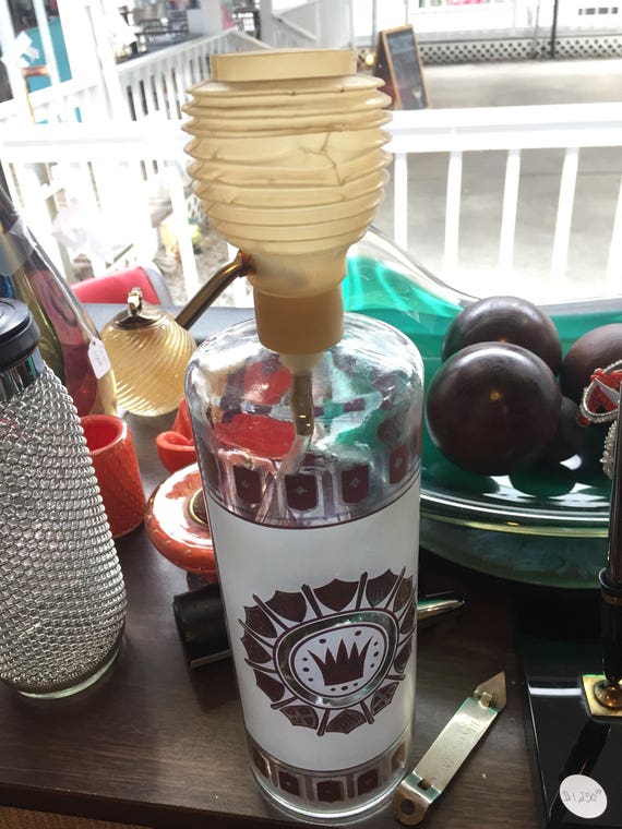 Vintage Glass Pump Action Shot Pourer | Etsy