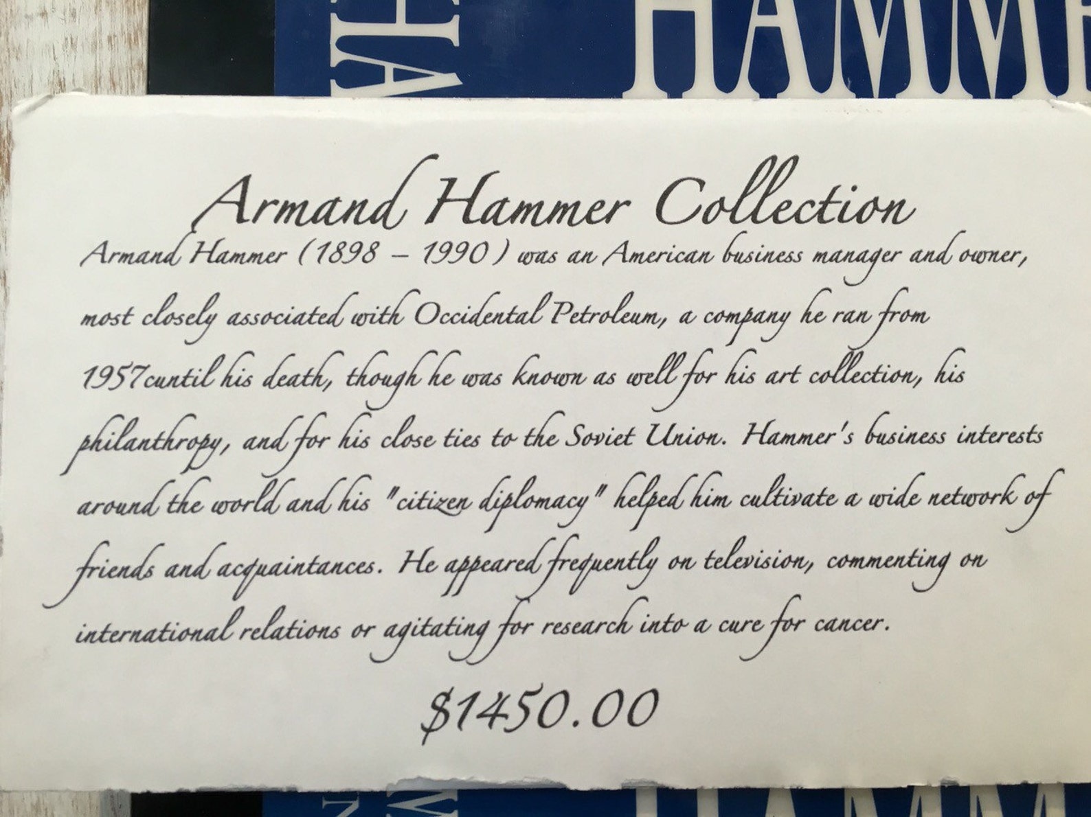 Armand Hammer Collection - Etsy
