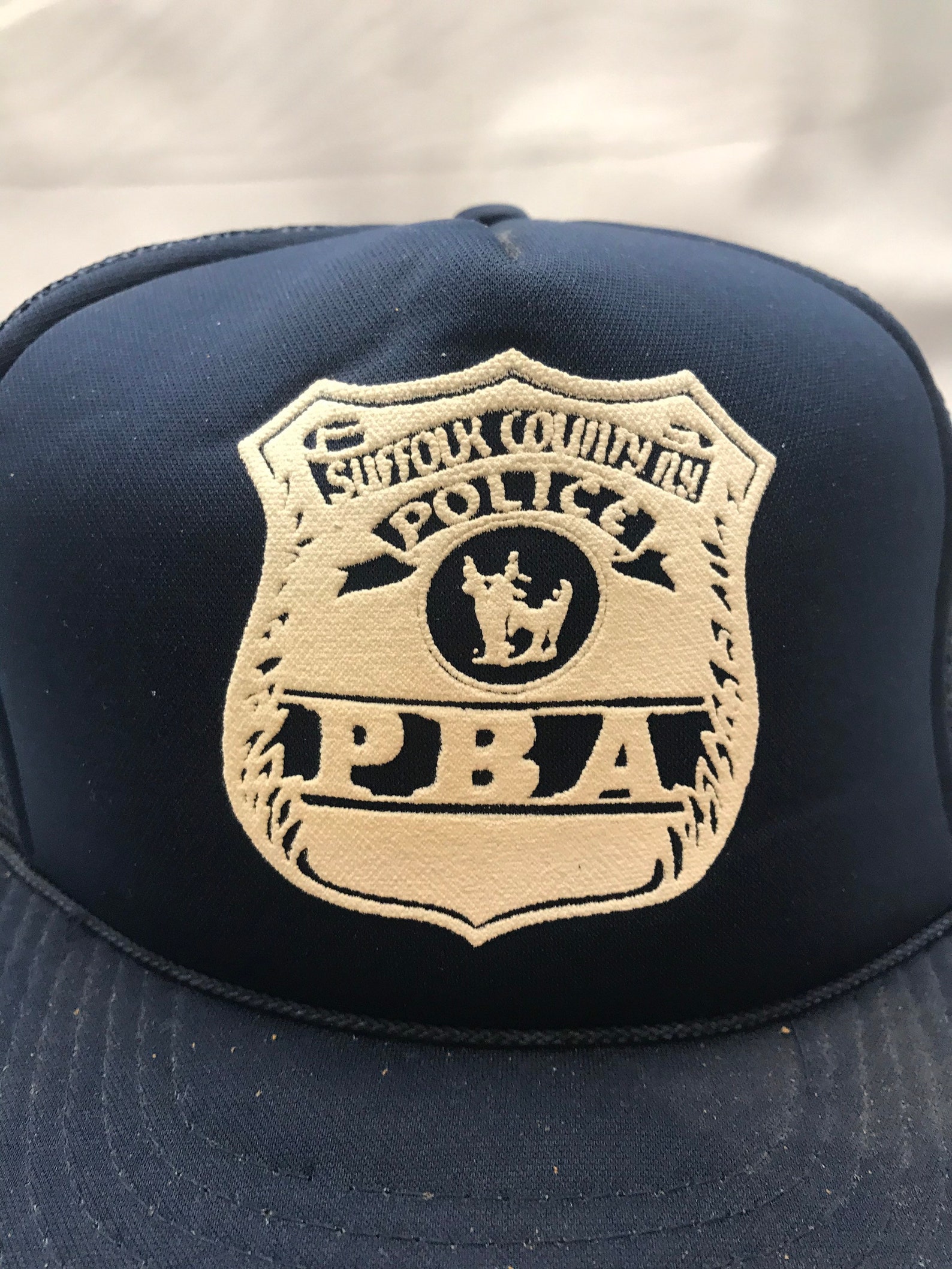 Vintage Suffolk County Police PBA Trucker Cap - Etsy
