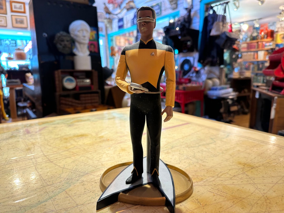 Vintage Stark Trek Lt. Commander Geordi La Forge Action Figure W/ Stand ...
