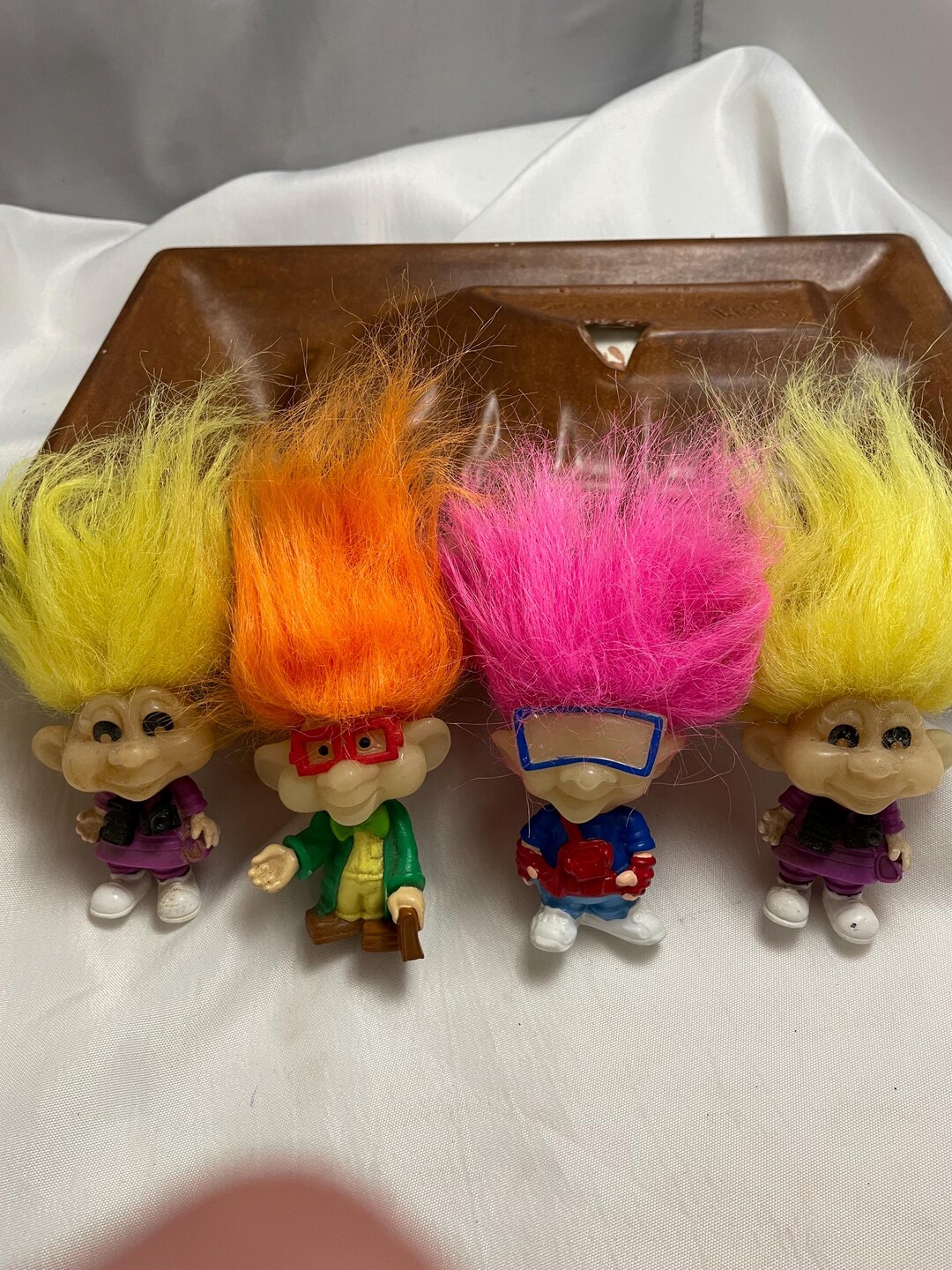 Vintage 1995 Buger King Corp. Toy Troll Dolls. Glow in the Dark. Set of ...