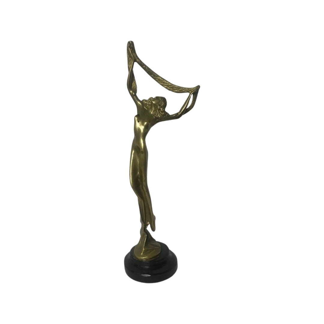 Vintage Brass Woman Statue Home Decor - Etsy