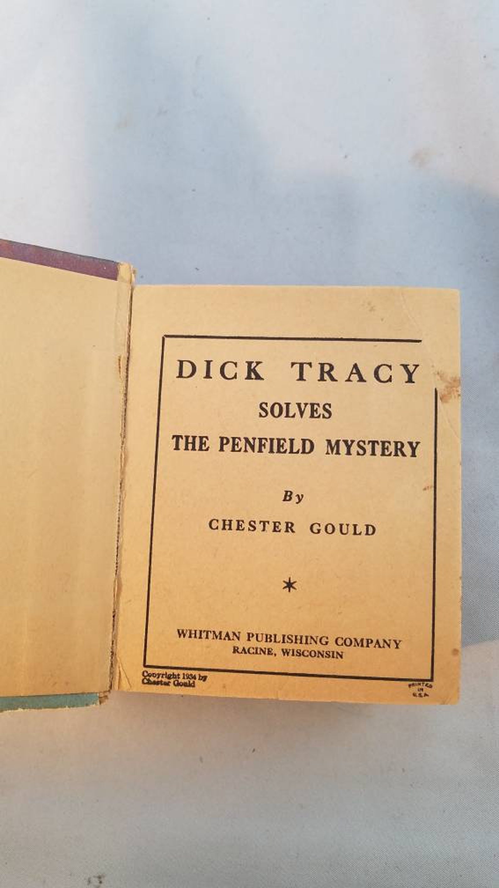 Vintage dick Tracy Solves the Penfield Mystery | Etsy