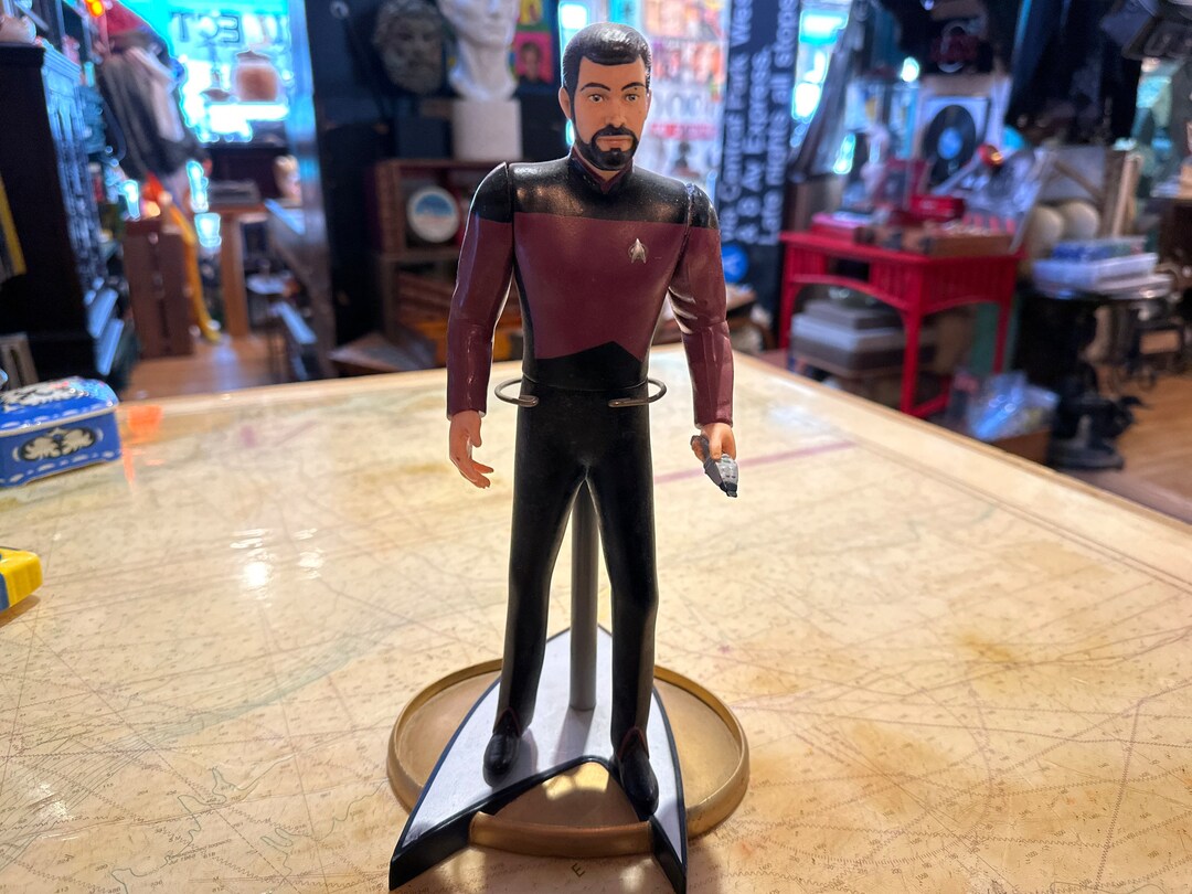 Vintage Stark Trek Lt. Commander William Riker Action Figure W/ Stand ...