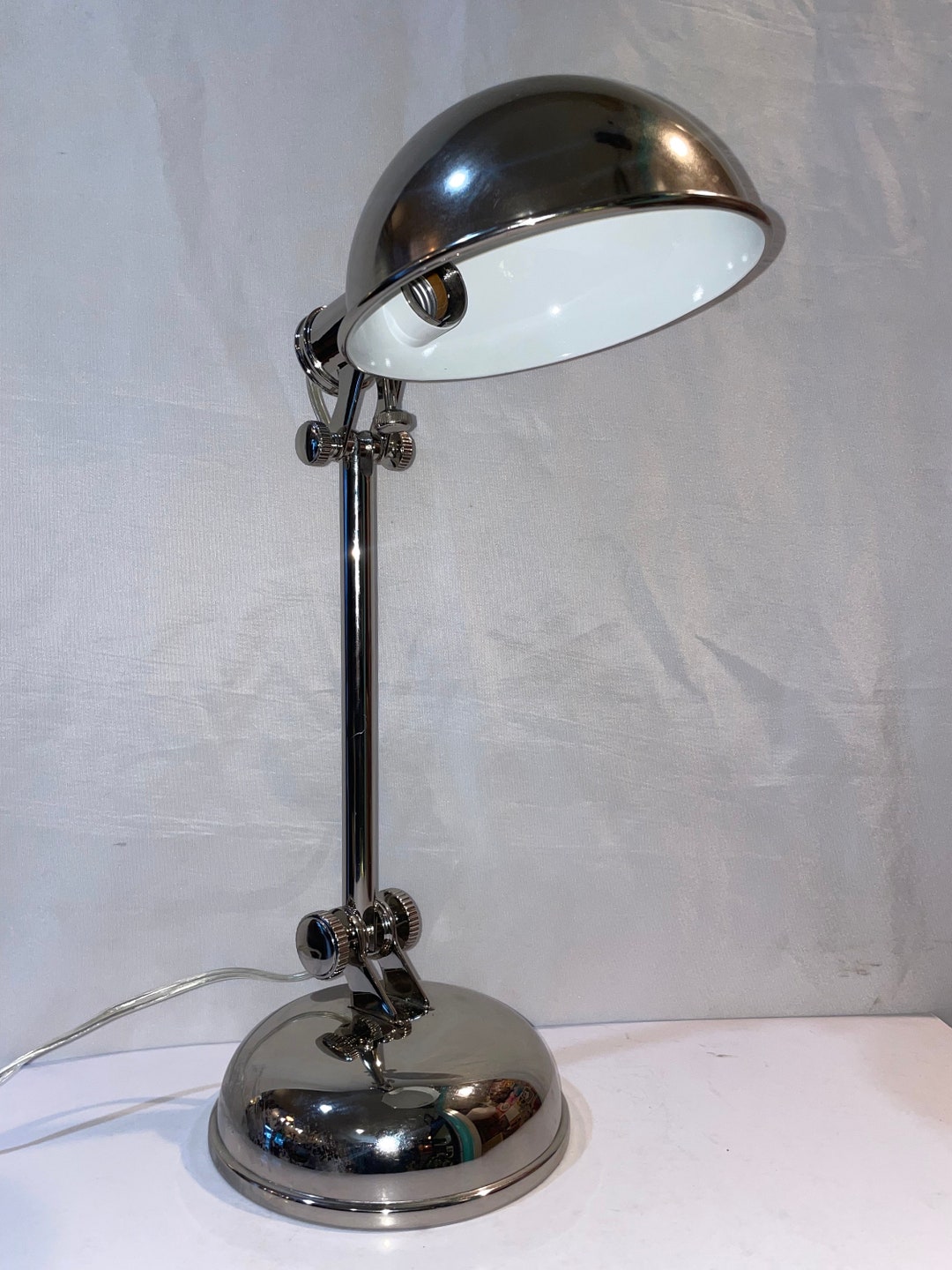 Adjustable Chrome Desk Lamp - Etsy