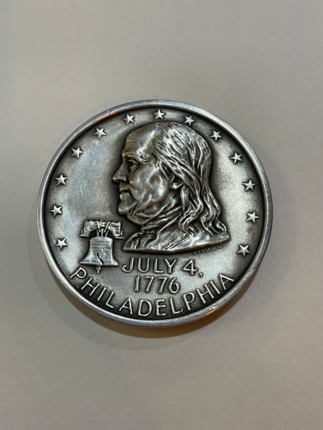 1976 Benjamin Franklin Philadelphia Bicentennial Silver Medal ...