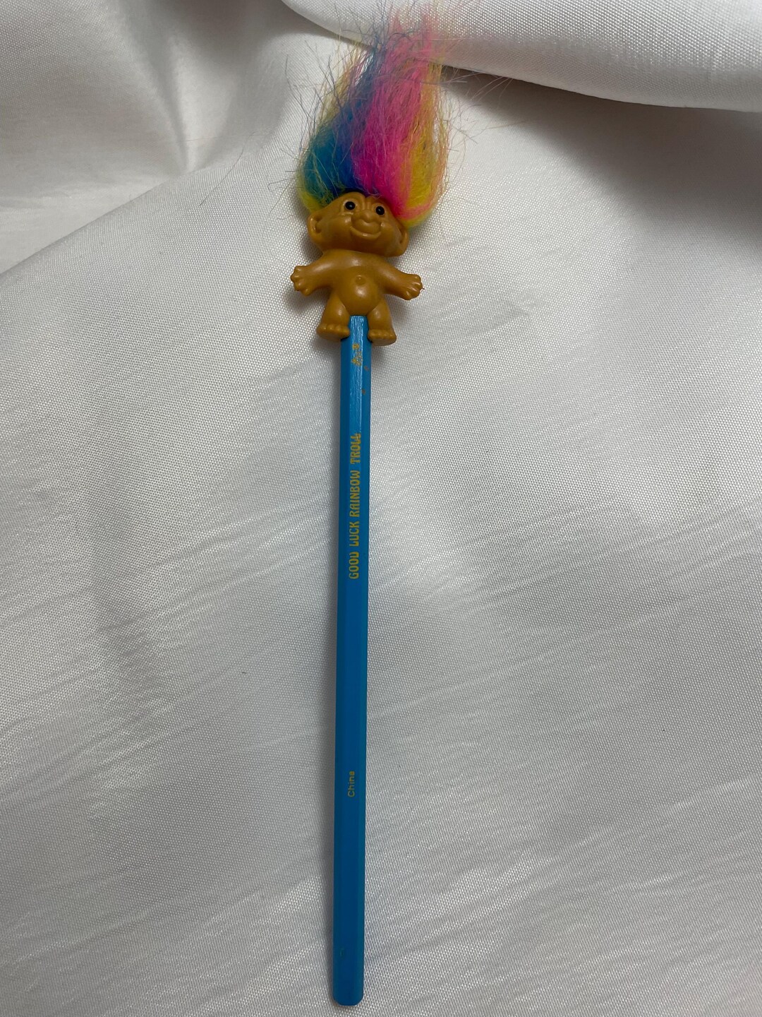 Vintage Russ Good Luck Rainbow Troll Pencil With Topper. - Etsy