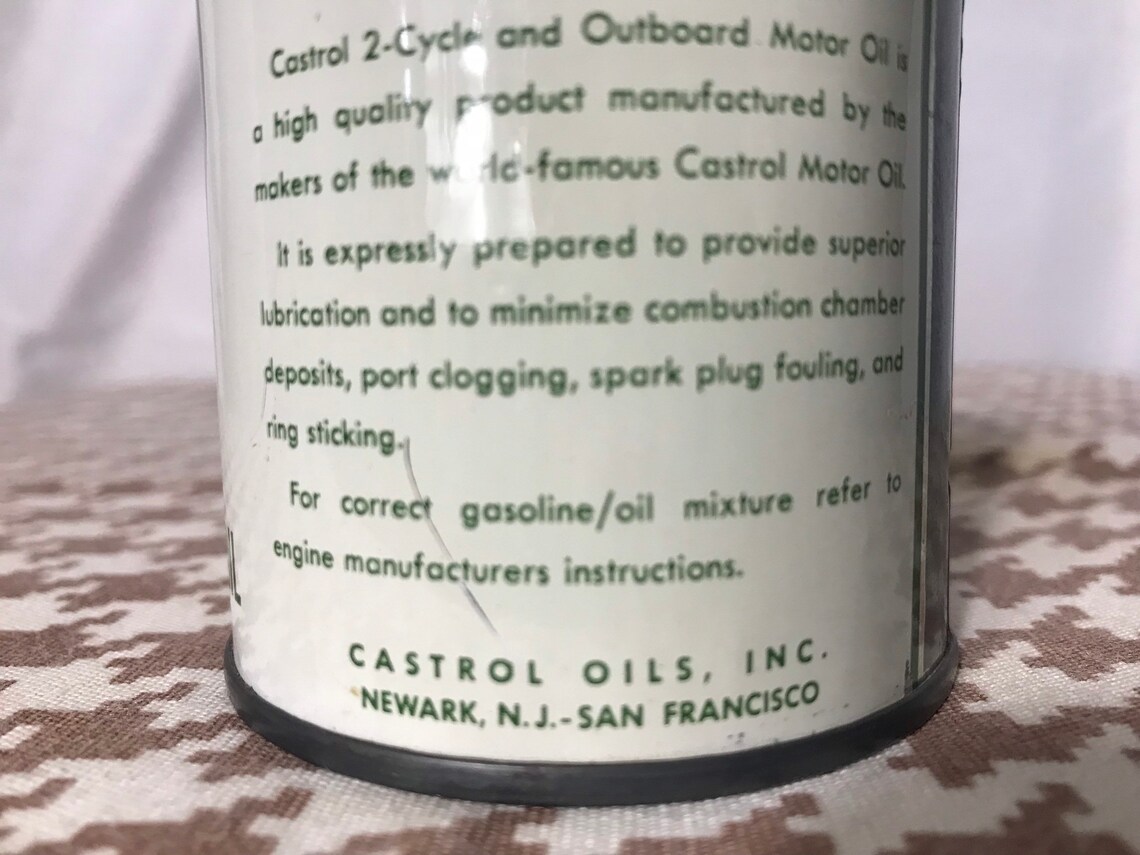 Vintage Castrol 2 Cycle and Outboard Motor Oil Mini Tin No - Etsy