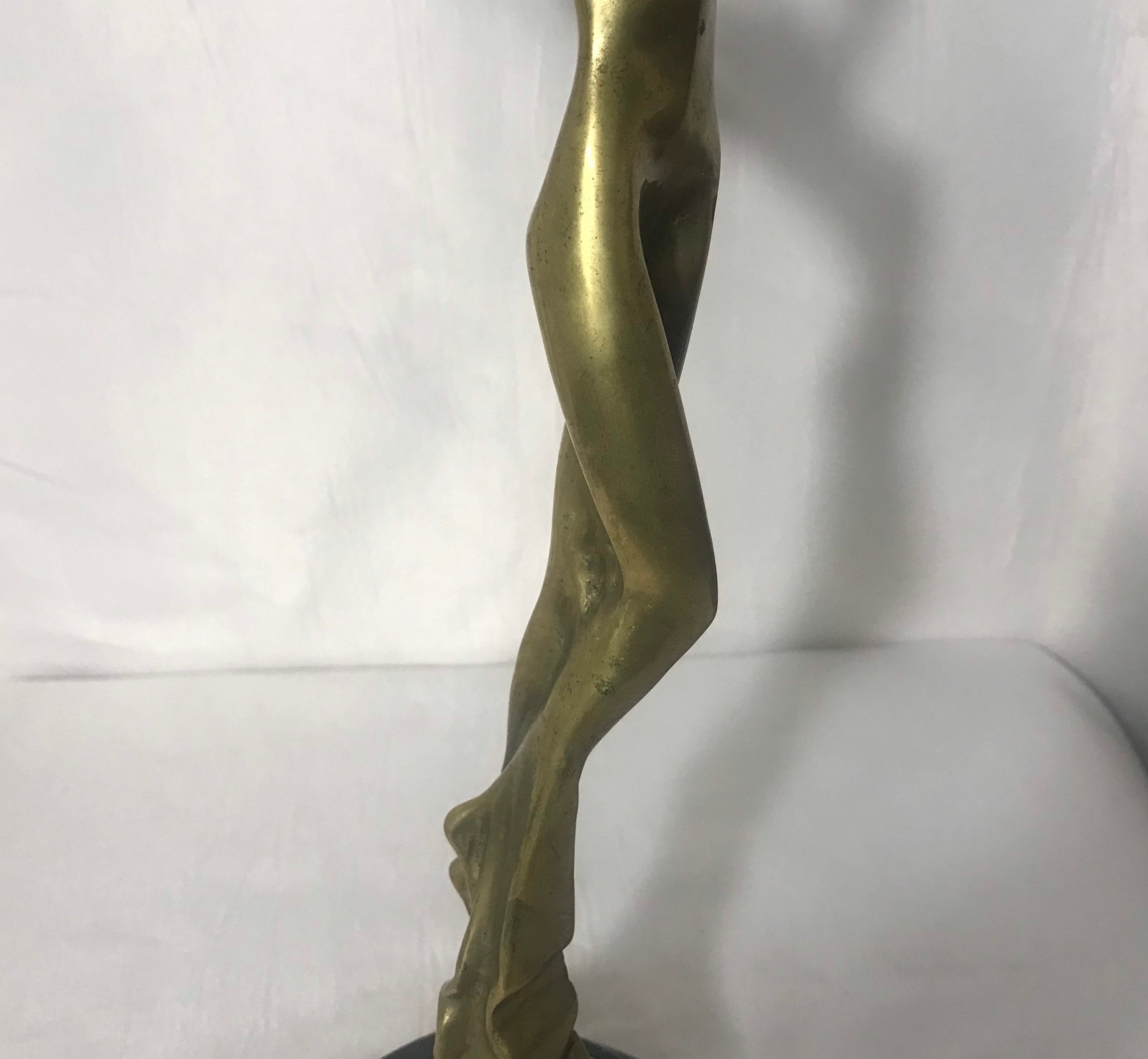 Vintage Brass Woman Statue Home Decor | Etsy