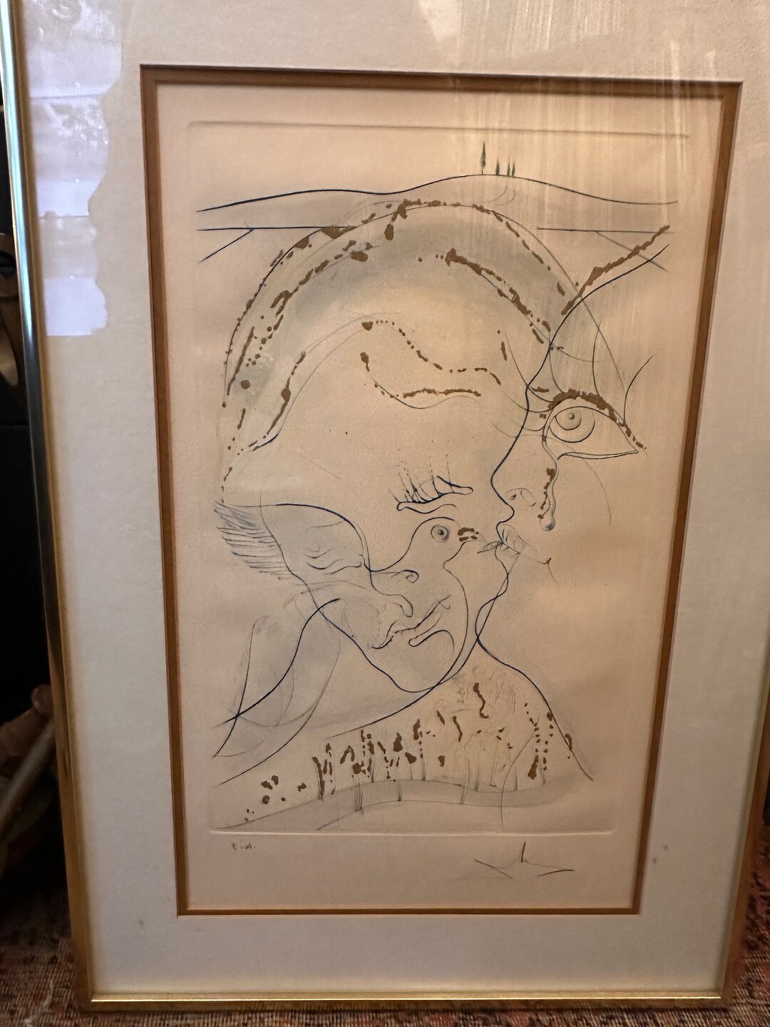 Salvador Dali Les Yeux De Colombe De L'espouse Lithograph 1971, the ...