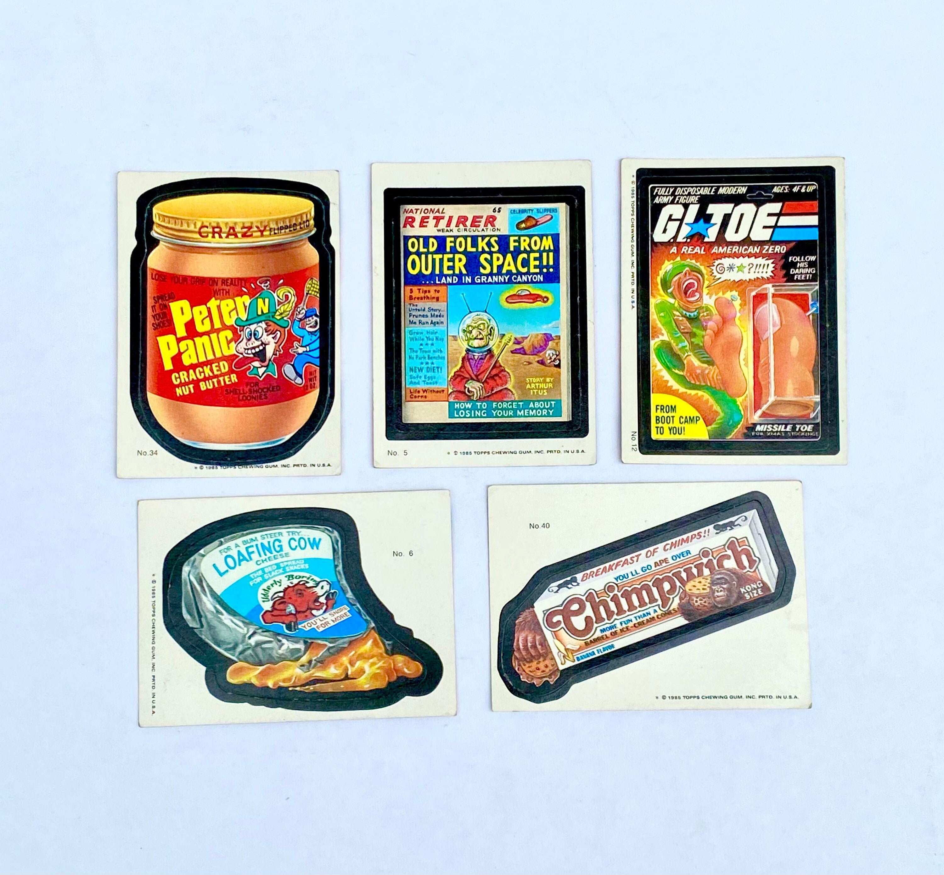 Vintage Collectible Wacky Topps Chewing Gum Stickers Retro | Etsy