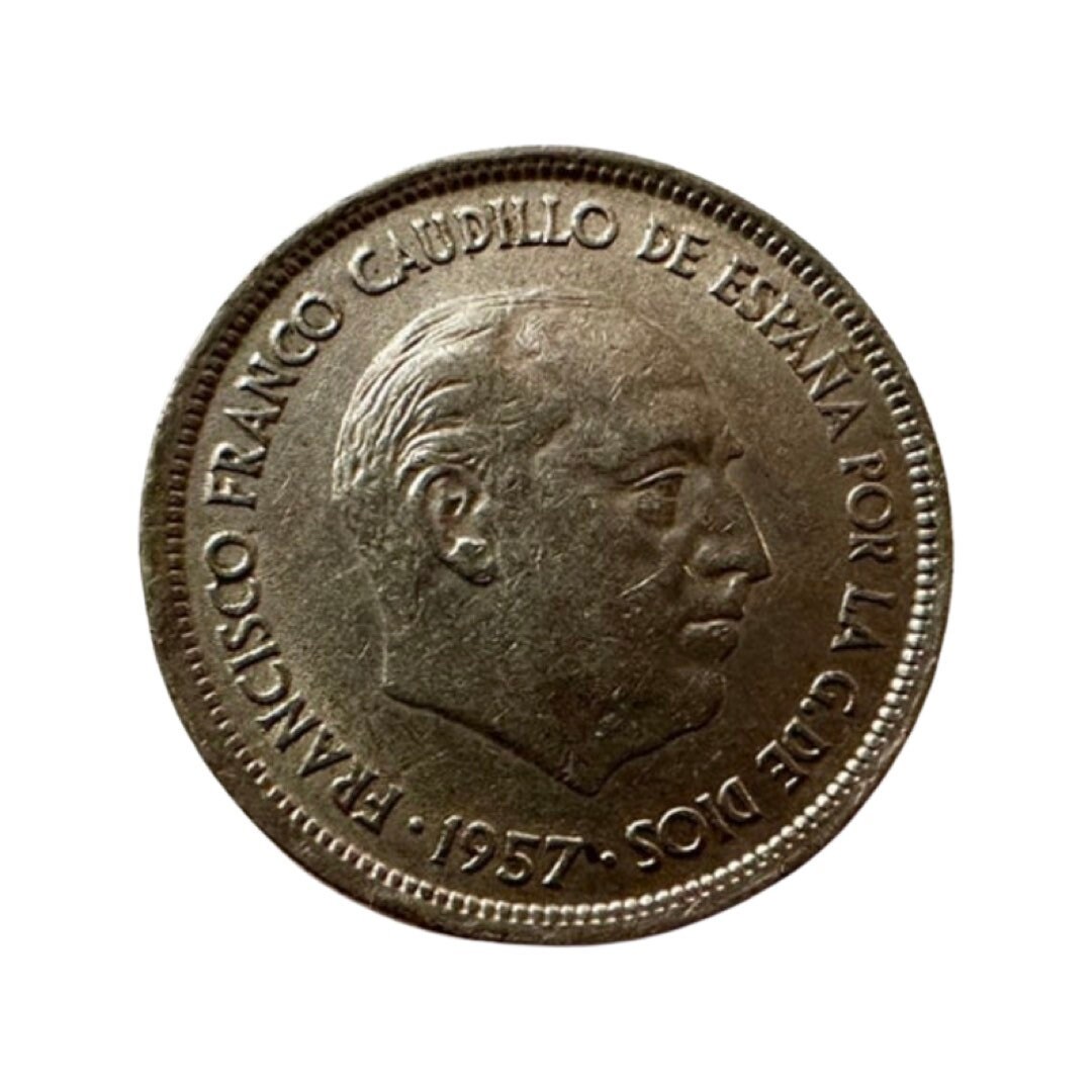 Spain 25 Pesetas Francisco Franco Coin Memorabilia - Etsy