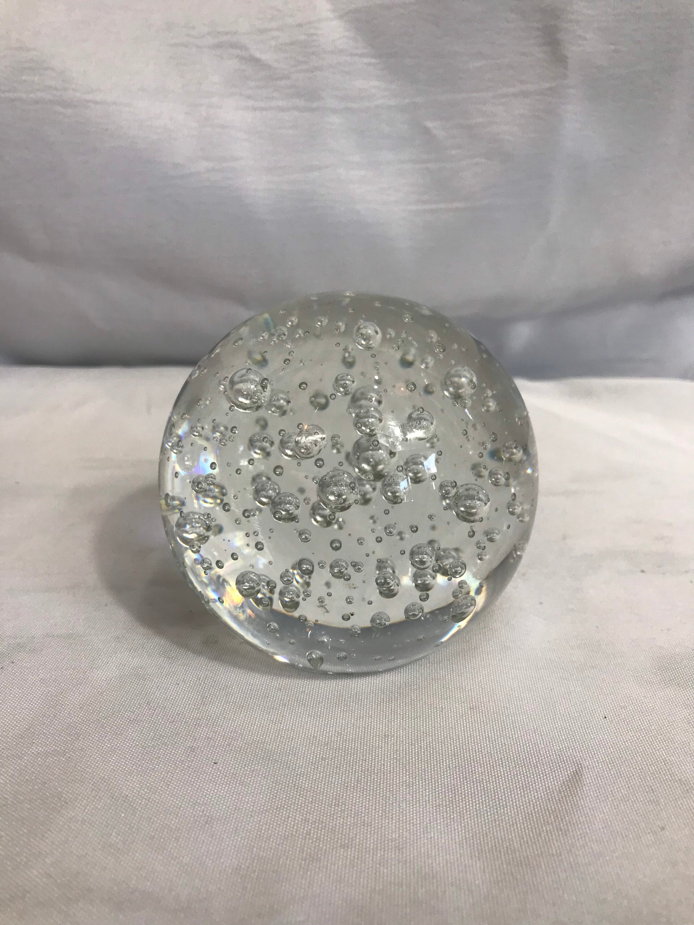 Vintage Clear Bubble Paperweight Home Decor Office Decor - Etsy UK