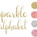 Gold Foil Alphabet Clipart, Gold Foil Digital Alphabet, Foiled Letters ...