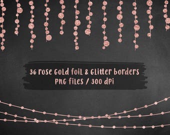 Rose gold border | Etsy