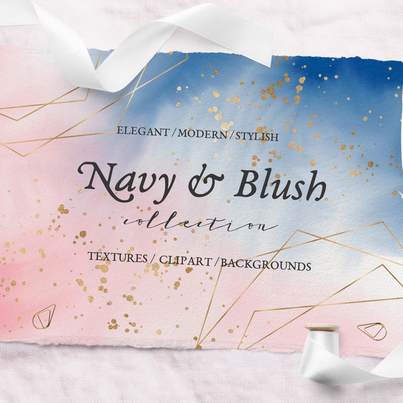 Navy and Blush - Etsy