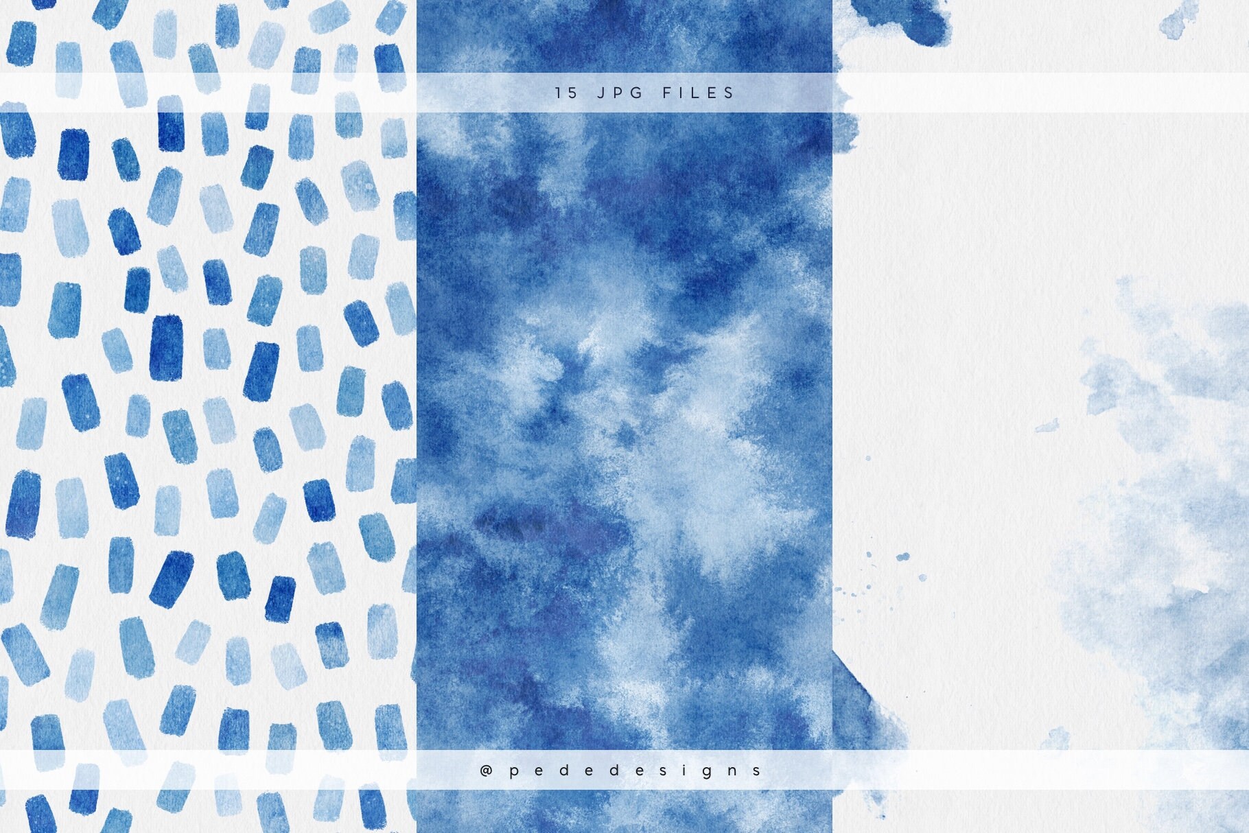 Navy Blue Watercolor Digital Paper Indigo Watercolor Texture - Etsy