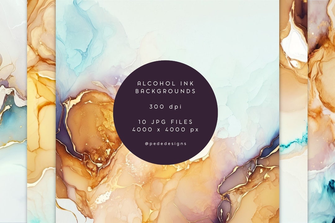 Alcohol Ink Backgrounds, Digital Paper Pack, Delicate Alcohol Ink Art ...