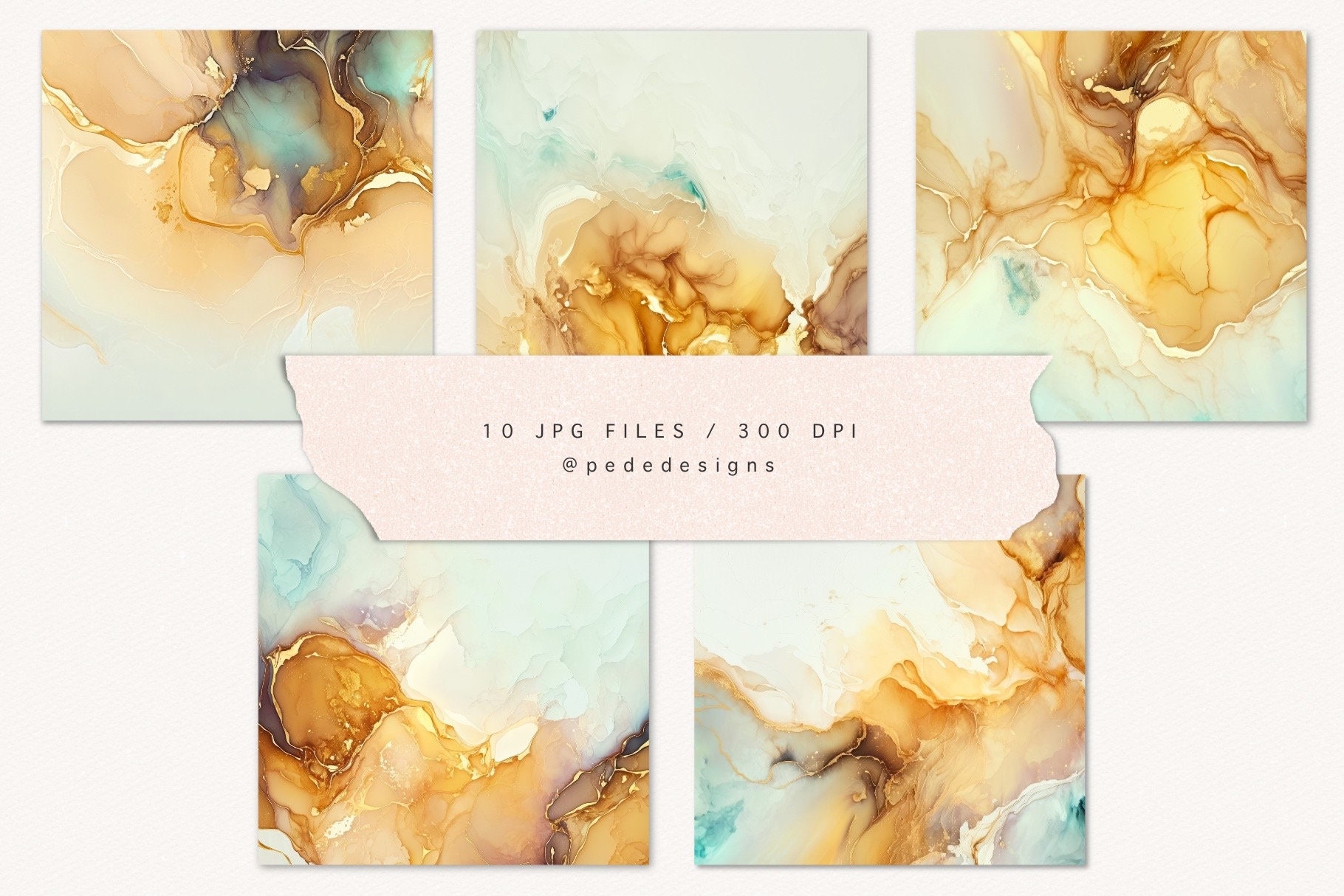 Alcohol Ink Backgrounds, Digital Paper Pack, Delicate Alcohol Ink Art ...