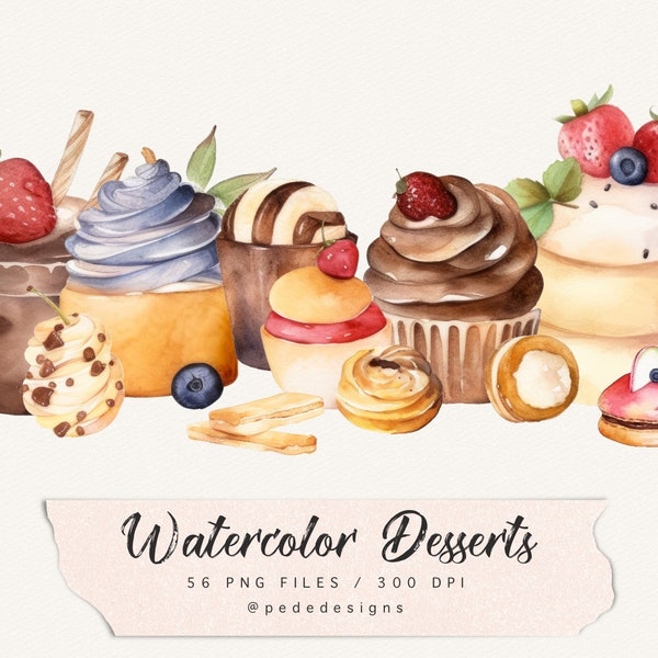 Dessert Clipart - Etsy