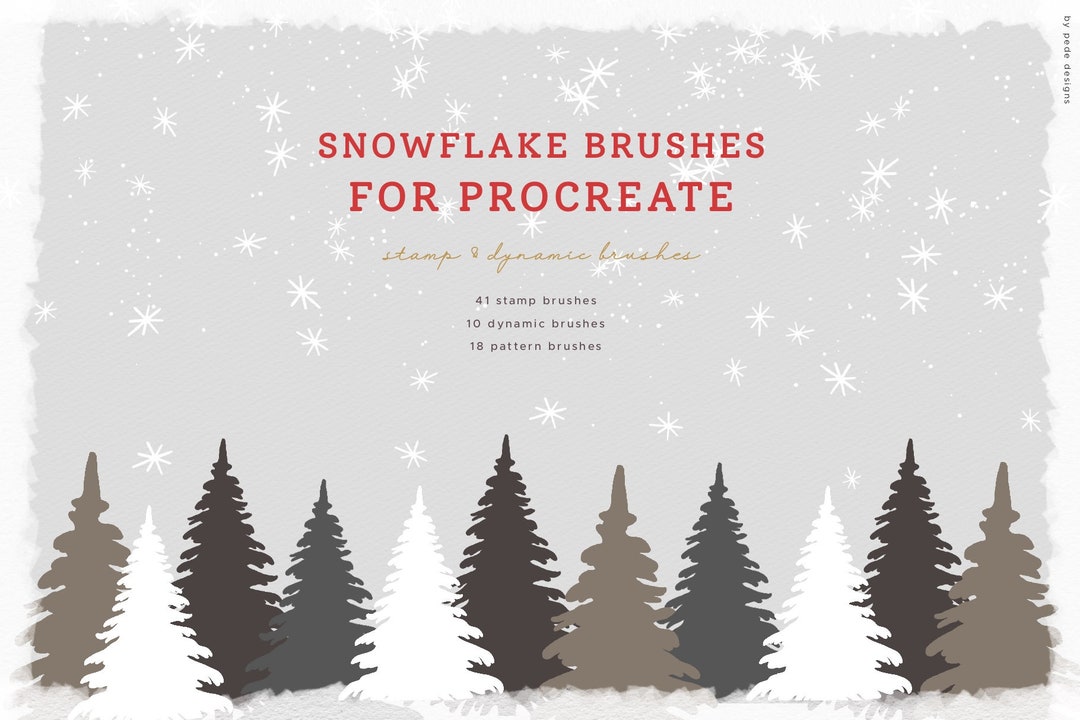 Snowflake Brushes for Procreate, Stamp Brushes, Brush Set for Ipad ...