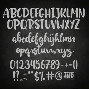 Chalkboard Alphabet Clipart, Digital Chalk Font Clipart, Digital Brush ...