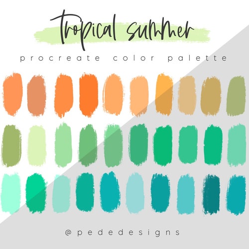 Kidcore Procreate Color Palette Lettering Digital Art - Etsy