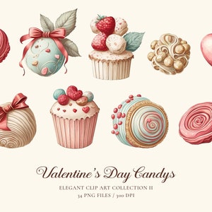 Valentine's Day Candys Clip Art, Cupcake Png, Love Clipart, Sweets ...
