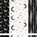 Midnight Black Digital Papers Set, Celestial Digital Paper Pack ...