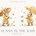 Bunny in the Rain Clip Art Set, Watercolor Clipart, Watercolor Baby ...