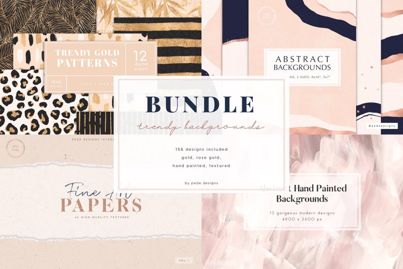 Best of the Best Bundle Textures Digital Papers Watercolor - Etsy