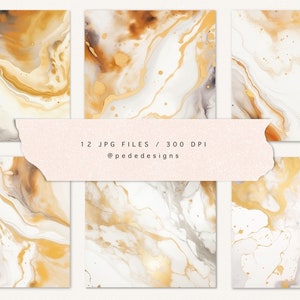 Elegant Marble Backgrounds, Digital Paper Pack, Marble Texture With ...