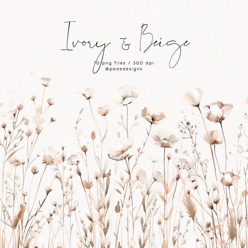 Watercolor Wildflower - Etsy