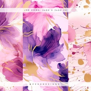 Abstract Flowers, Digital Paper Pack, Abstract Floral Seamless Digital ...