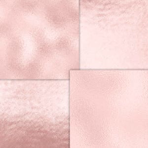Light Rose Digital Paper, Rose Foil Textures, Glitter, Soft Rose Gold ...