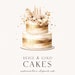 Beige & Gold Cakes Clipart, Wedding Clipart, Birthday Cake Illustration ...