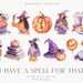 Watercolor Halloween Clipart Bundle: Witch, Pumpkin, Trick or Treat ...