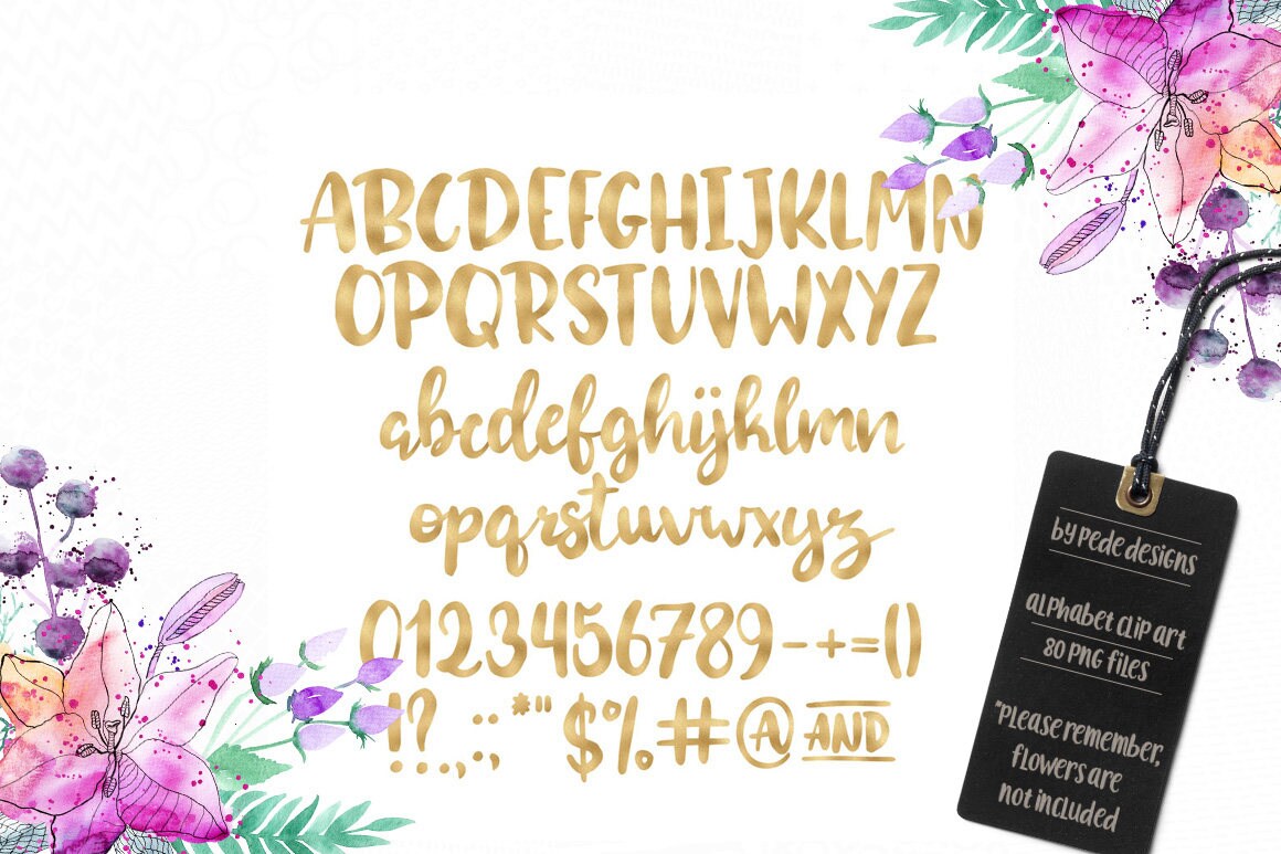 Gold Foil Alphabet Clipart Gold Letters Golden Foil - Etsy