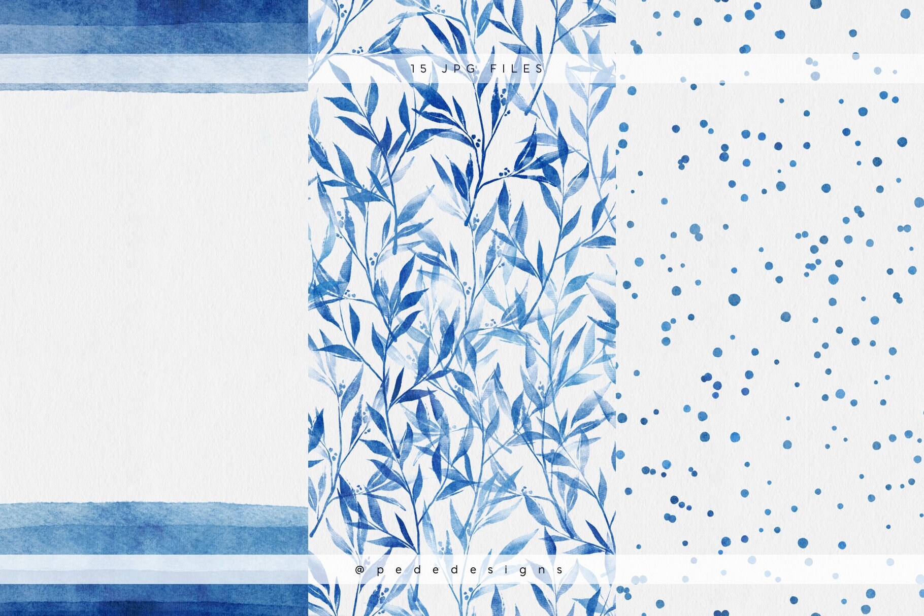 Navy Blue Watercolor Digital Paper Indigo Watercolor Texture - Etsy