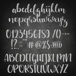Chalkboard Alphabet Clipart, Digital Chalk Font Clipart, Digital ...