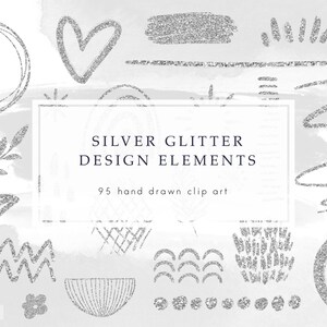Silver Glitter Design Elements, Silver Shapes Png, Glitter Clip Art ...