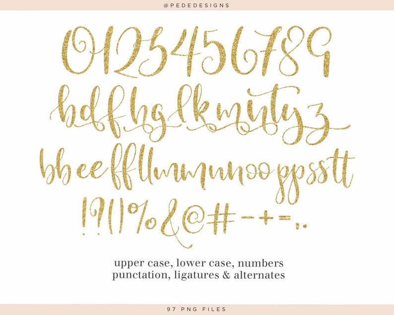 Gold Glitter Alphabet Clipart Sparkly Gold Digital Alphabet - Etsy