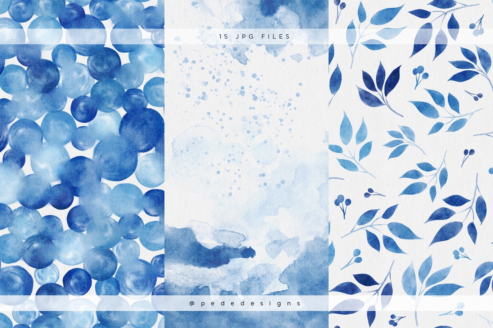 Navy Blue Watercolor Digital Paper Indigo Watercolor Texture - Etsy