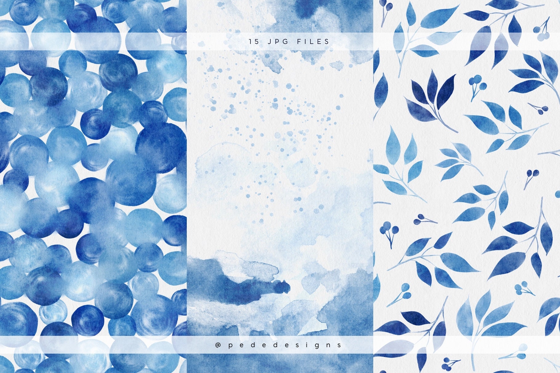 Navy Blue Watercolor Digital Paper Indigo Watercolor Texture - Etsy