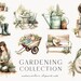 Gardening Collection, Watercolor Garden Plants, Spring Garden Graphics ...