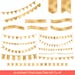 Gold Foil Bunting Banners Clipart, Bunting Clipart, Golden Ribbon, Gold ...