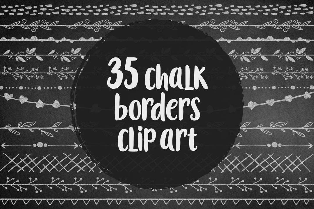 Chalkboards Borders Clip Art, Arrows, Floral, Hearts, Aztec, Chalk ...