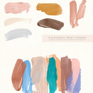 Paint Strokes Clip Art, Paint Brush Clipart, Acrylic Paint, Glitter ...